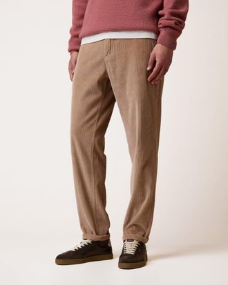 Faguo Pantalon taille &eacute;lastique beige fonc&eacute;