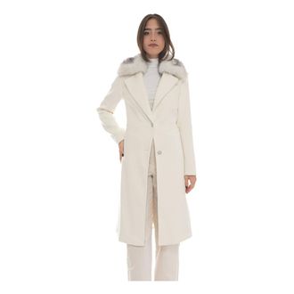 Guess Femme, Manteaux, Blanc, Taille: 42 FR Manteau Karole avec 2 boutons