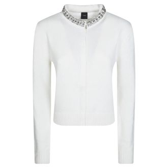Pinko Colonia Cardigan Blend Wool - - Knitwear - Damen - Wei&szlig; - M