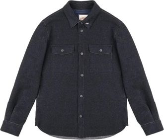 Bob Homme, Chemises, Noir, Taille: XL Giacca Camicia Lana