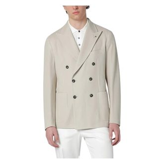 Tagliatore Homme, Vestes, Beige, Taille: XL Veste Crois&eacute;e en Coton