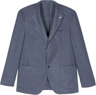 Luigi Bianchi Mantova Homme, Vestes, Bleu, Taille: L Virgin Wool Blazer