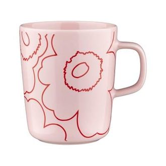 Marimekko Mug Piirto Unikko - Rose - Grès - Designer Maija Isola