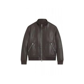 HUGO BOSS Homme, Vestes, Brun, Taille: XL Veste en cuir Nappa avec zip &agrave; double sens