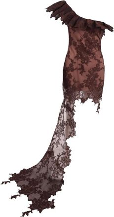 Giuseppe Di Morabito Mini-robe asym&eacute;trique en dentelle florale - Femme - Robes - Brun - Taille: 36 FR