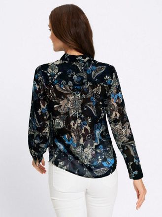 Heine Klassische Bluse Druckbluse Langarm