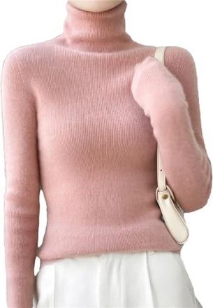 Generic Pull en laine à col roulé pour femme - Pull en tricot doux élastique chaud, Pnnrk, S