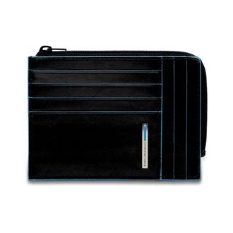 Piquadro Homme, Accessoires, Noir, Taille: ONE Size Portefeuille porte-cartes de cr&eacute;dit homme zipp&eacute; avec porte-monnaie et protection Rfid