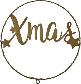 Meinposten Lichterkranz Weihnachtsbeleuchtung LED warmweiß Weihnachtsdeko Ring Kranz Ø 30 cm