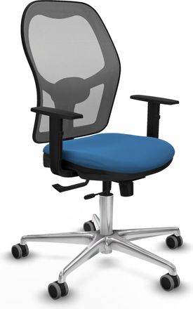 Piqueras y Crespo Computerstuhl mit 1D-Armen, h&ouml;henverstellbare Lendenwirbelst&uuml;tze, ausgestattet mit Syncro/Traslack und eingespritztem Schaum. Mit Rollen von 65 mm, Pa