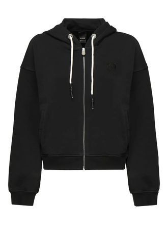 Pinko Kapuzenjacke mit Logo-Stickerei - Schwarz