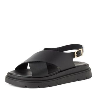Tamaris Femme Damen 1-28270-42 Sandale cale, Cuir Noir, 38 EU