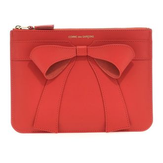 Comme Des Gar&ccedil;ons Big Bow Leder-Portemonnaie - - Accessories - Damen - Rot - ONE SIZE