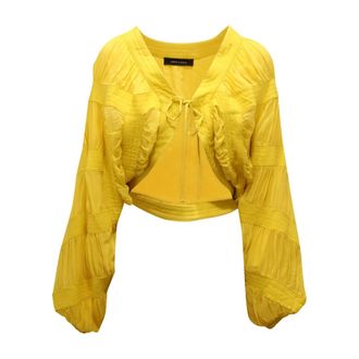 Emma & Gaia Coprispalle en Viscose - Femme - Tops - Jaune - Taille: 36 FR