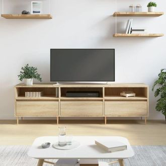 vidaXL Vidaxl - Meuble tv ch&ecirc;ne sonoma 150x30x44,5 cm bois ding&eacute;nierie
