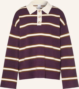 Y.A.S. Strick-Poloshirt lila