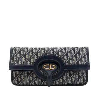 Dior Pre-owned Foldable Canvas Clutch - - Pre-owned - Damen - Blau - ONE SIZE