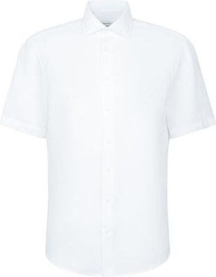 Seidensticker Chemise unie &agrave; manches courtes en lin