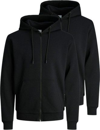 Jack & Jones Hoodie 2er Pack Bradley (Spar-Set, 2-tlg) Sweatjacke / Hoodie - Atmungsaktiv - Kapuzenjacke aus Sweat
