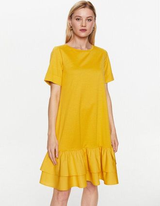 Max Mara Kleid f&uuml;r den Alltag Vanna 2356210331 Gelb Regular Fit