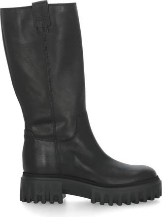 Hogan Femme, Chaussures, Noir, Taille: 38 1/2 EU H700 Leather Bottes
