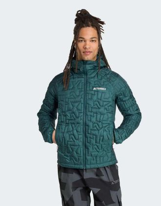 adidas adidas Performance - Terrex Xperior Primaloft - Veste à capuche ample et isolante - Lierre aurora-Vert