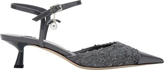 Jimmy Choo London Femme, Chaussures, Gris, Taille: 36 1/2 EU Aren Slingback 45