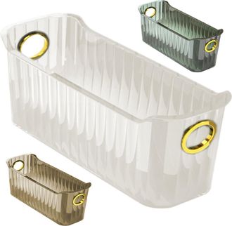 TOPBATHY 3 Stück Teiliges Kosmetik Organizer Transparent Leichtes Pet Aufbewahrungskorb Multifunktional für Schminkbehälter Makeup Container und Kleine Alltags