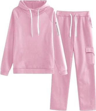 Generic V&ecirc;tements de sport pour femme en coton et lin &agrave; jambes larges deux pi&egrave;ces avec pantalon &agrave; paillettes pour femme - Ensemble de surv&ecirc;tement pour femme, 