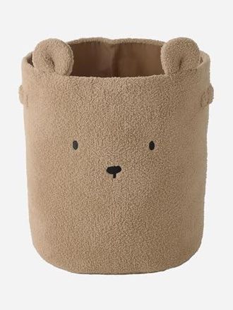 Vertbaudet Panier de rangement XL en sherpa Ourson marron TU