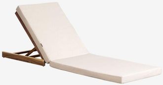 Sklum Sklum - Chaise longue inclinable en bois dacacia Idaira Tapioca Beige