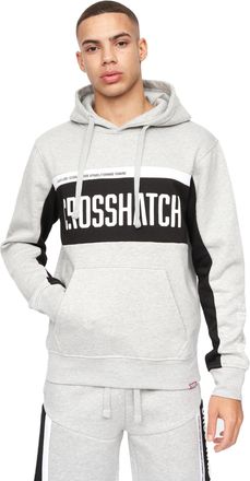 Crosshatch Silomane Kapuzenpullover für Herren (Grau meliert)