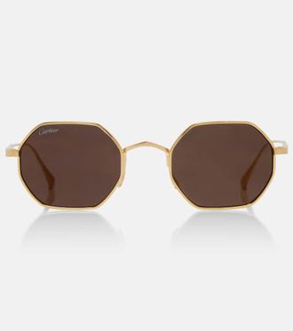 Cartier Eckige Sonnenbrille Signature C