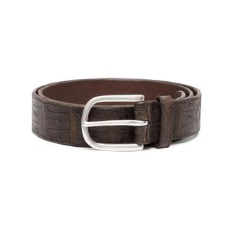 Orciani Cocco Coda Color Klassischer G&uuml;rtel aus Krokodilleder - - Accessories - Herren - Braun - 90 CM