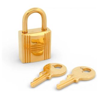 Herm&egrave;s Portemonnaie - HERMES SCHLOSS + 2 SCHL&Atilde;oeSSEL 161 F&Atilde;oeR KELLY ODER - Gr. unisize - in Gold - f&uuml;r Damen