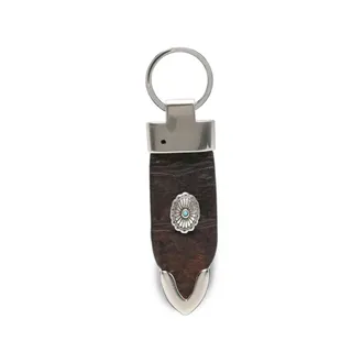 Eraldo Croc-effect Concho-embellished Keyring