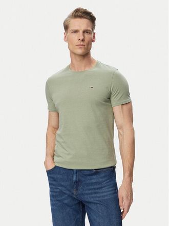 Tommy Jeans T-Shirt DM0DM04411 Khakifarben Slim Fit