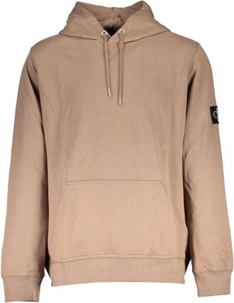 Calvin Klein Homme, Sweatshirts et sweats &agrave; capuche, Brun, Taille: XL Sweat &agrave; capuche Logo Brod&eacute;
