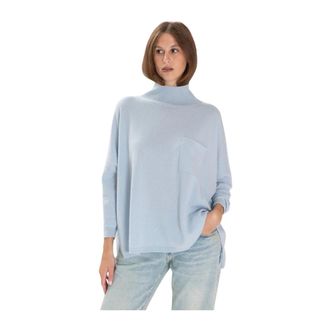 VANIS&Eacute; Femme, Pulls, Bleu, Taille: 44 FR Maglia dolcevita oversize