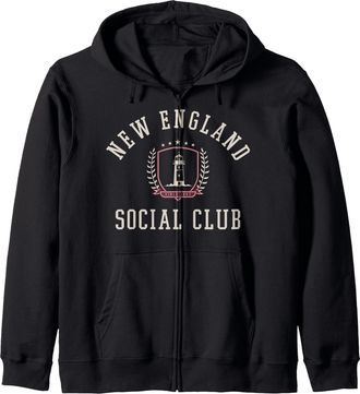 Trendy Apparel New England Social Club Since 1997 Lighthouse Kapuzenjacke