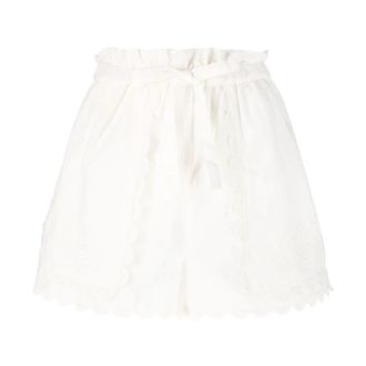Ulla Johnson Beige Leinen Baumwolle l&auml;ssige Shorts - - Shorts - Damen - Beige - M