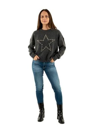 Only Pull Hiver Renata Dark Grey Melange Silver Bling S