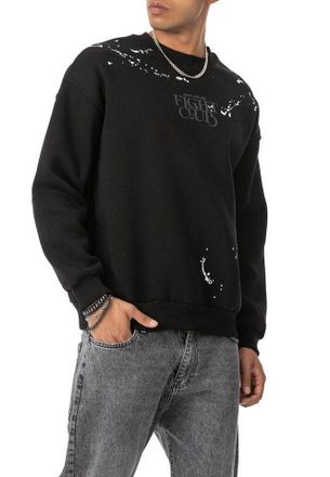 Red Bridge Sweatshirt by Spruce Oversized mit Print Rundhals Streetwear