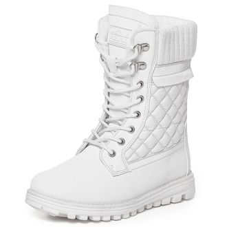 Polar Damen Schneestiefel - Mit Memory Foam, Au&szlig;entasche & Innenrei&szlig;verschluss - Wasserdicht, Warm & Rutschfest - Robuste Gummisohle mit Tiefem Profil - EU3