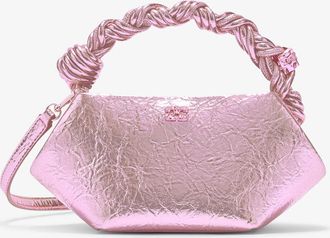 Ganni Mini sac Bou métallisé Rose - Pour Femme
