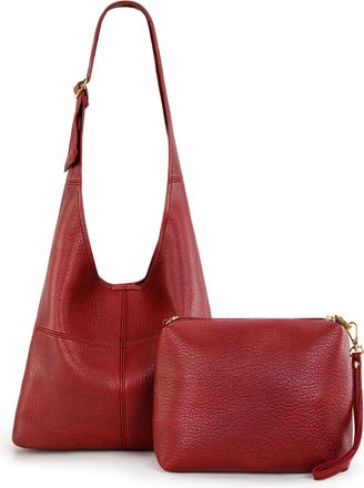 Montana West Hobo Bags Geldbörse für Damen, ultraweich, faltbar, mit Münzfach, rot (a)