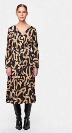 Pieces Hemdkleid Merita 17147634 Beige Regular Fit