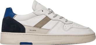 D.A.T.E. Low-Top Sneaker - Sneaker court 2.0 vintage calf bianco-blu - Gr. 40 (EU) - in Weiß - für Damen