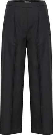 Ichi Ichi, Femme, Pantalons, Noir, Taille: 40 FR Wide Pantalons