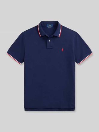 Polo Ralph Lauren Regular Fit Poloshirt aus reiner Baumwolle mit Kontraststreifen